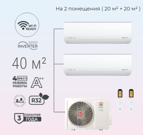 Инверторная мульти сплит-система Royal Clima Multi Gamma Gloria на 2 ...