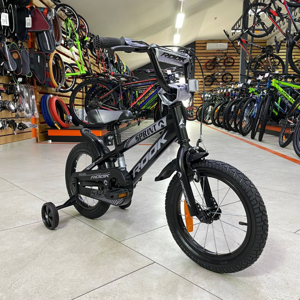 Велосипед детский 14" дюймов Rook Sprint, рост 95 -115 см, черный. От 3 ...