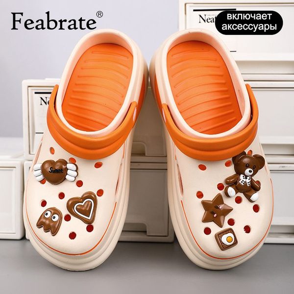 Сабо Женский Feabrate EVA, размер 36, 37 Закрытый нос, Круглый нос Без каблука купить c ...