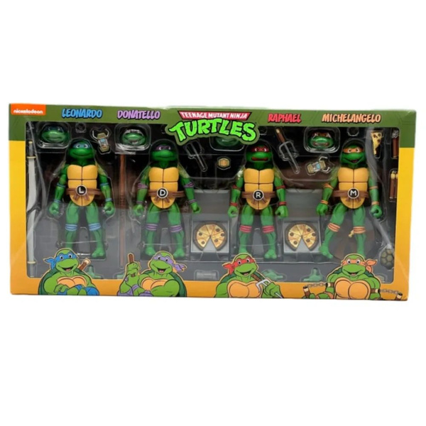 NECA / Teenage Mutant Ninja Turtles TMNT - 4 роли Leonardo VS Donatello ...