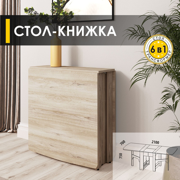 Стол-книжка Venerdi Раскладной Парус 10, 29х70х75 см - купить по ...