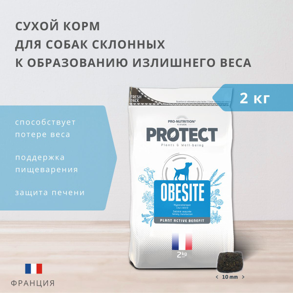 Flatazor Protect Obesite Dog для собак, 2 кг 830202 купить на OZON по низкой цене (1563316505)