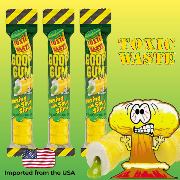 Toxic Waste Кислая Жевательная резинка Toxic Gum, 3 x 43,5 гр. купить ...
