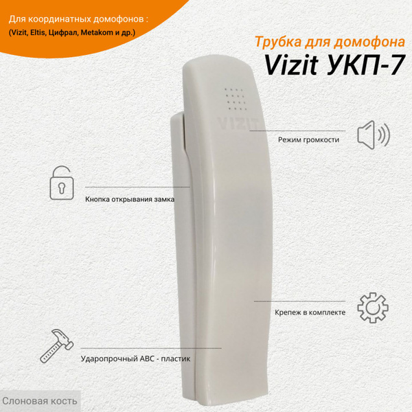 Трубка для домофона VIZIT Safe Home УКП купить по низким ценам в интернет-магазине OZON (967824010)