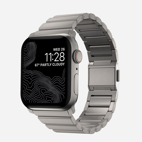Ремешок титановый Apple Watch 1 2 3 4 5 6 7 SE Ultra 2 размер 42мм 44мм ...