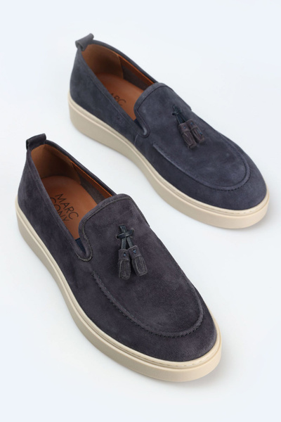 Лоферы Мужской MARC CONY синий, размер 39 Без каблука Лето R (средняя) Без застёжки Россия ...