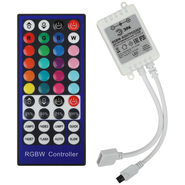 Контроллер ЭРА для светодиодной ленты с ИК пультом RGBW-Controller-12 ...