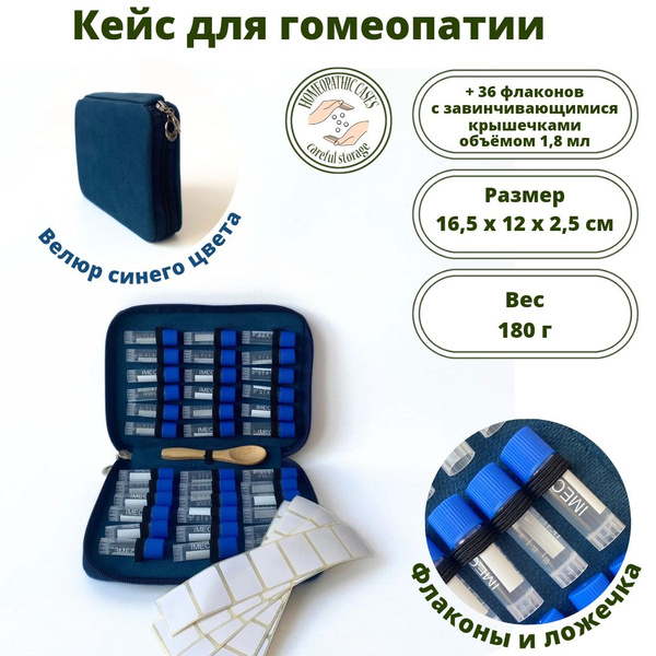 Аптечка гомеопатическая, пенал, кейс, Homeopathic_cases для хранения ...