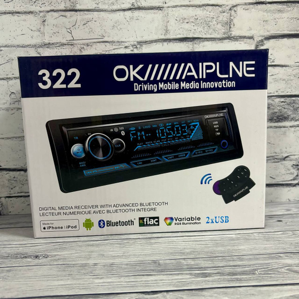 Автомобильная магнитола AIPLNE.OK 322 / 2 RCA / FM / USB-РЕСИВЕР С ...