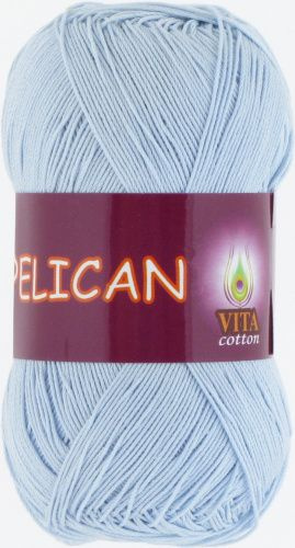 Пряжа Vita cotton Pelican (вита коттон пеликан), 3974-голубой, хлопок ...