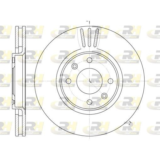 Диск тормозной передний вентилируемый для автомобиля Citroen Peugeot ...