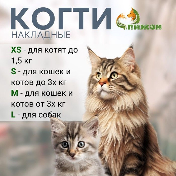 Когти накладные "Антицарапки", размер М, чёрные - купить с доставкой по ...