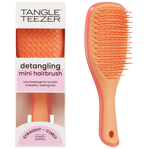 Tangle Teezer Расческа The Wet Detangler Mini Salmon Pink & Apricot ...