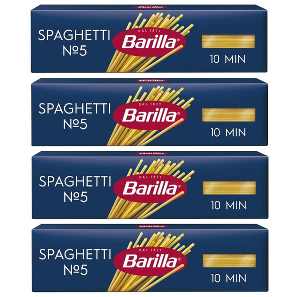 Макаронные изделия Barilla Spaghetti|Спагетти №5, 450 г х 4 шт - купить ...