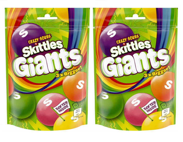 Жевательные конфеты Skittles Гигант кислые, 2 уп по 132 гр купить на OZON по низкой цене ...
