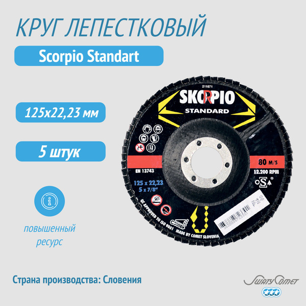Круг лепестковый торцевой swatycomet 125x0x22.23 - купить по низким ...