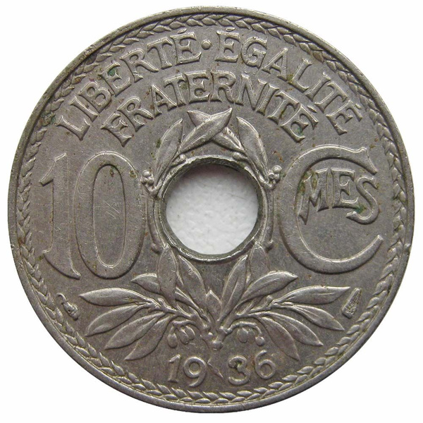 Старинная монета Франции 10 сантимов 1936 г. - купить в интернет-магазине OZON с быстрой ...