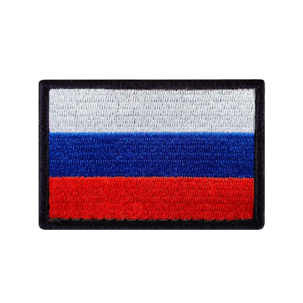 Шеврон Россия (флаг России) размер 6*4см на липучке. Нашивка, патч на ...