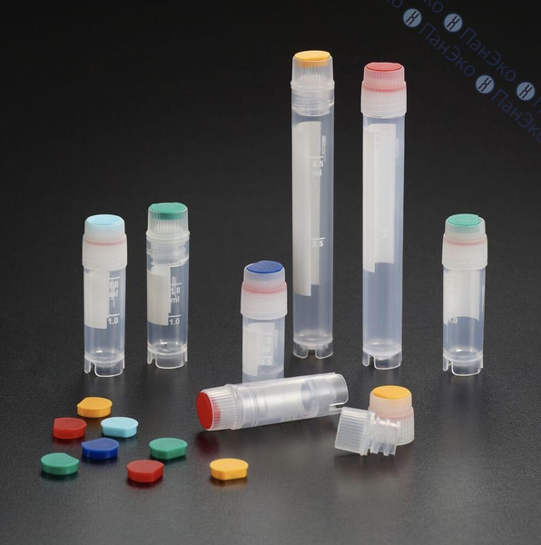 Криопробирки 1,2 мл с внутренней резьбой, стерильные, Упаковка (50 шт ...