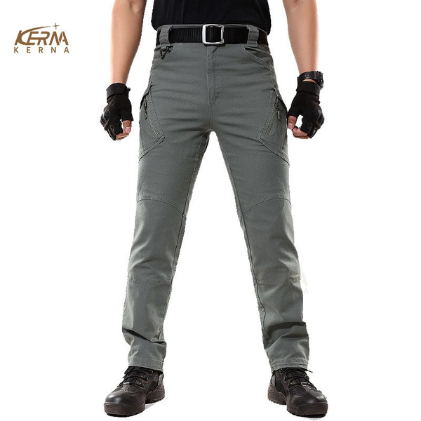 Брюки тактические Мужской KERNA, размер 52 зеленовато-серый, рост 165-185 Спандекс, Хлопок ...
