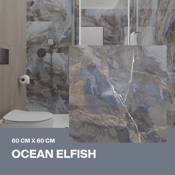Керамогранит Ceradim Ocean Elfish синий 60х60 Полированный в упаковке 1 ...