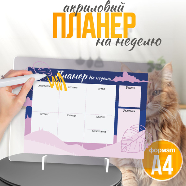 Планер настольный а4 План на неделю купить на Ozon по низкой цене 1636936674