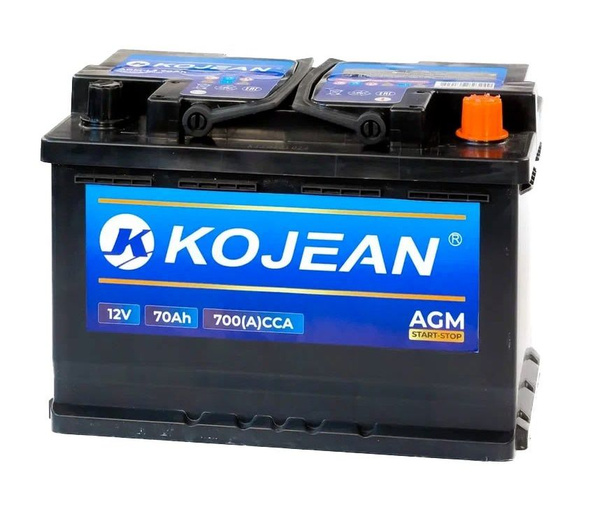 Аккумулятор автомобильный KOJEAN AGM 70 А.ч 700А (278х175х190) L3 ...
