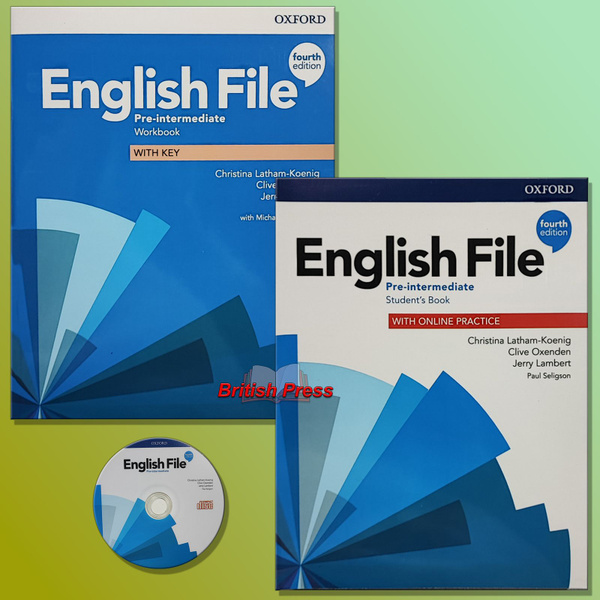 English File Pre-Intermediate 4th edition, Student's Book, Workbook + CD ( учебник, раб.тетрадь ...