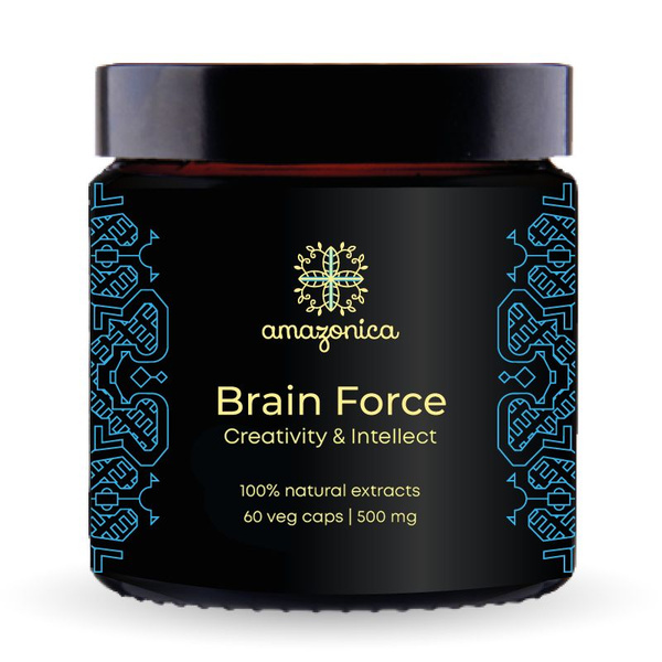 Витамины для мозга. Brain Force Amazonica 60 капсул 500мг. Ноотропный комплекс для улучшения ...