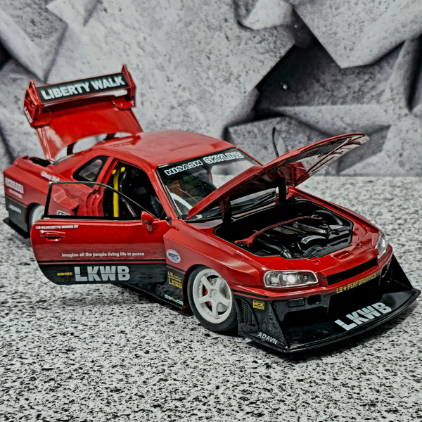 Коллекционная модель машинки Nissan Skyline GT-R R34 (Ниссан ГТР ...