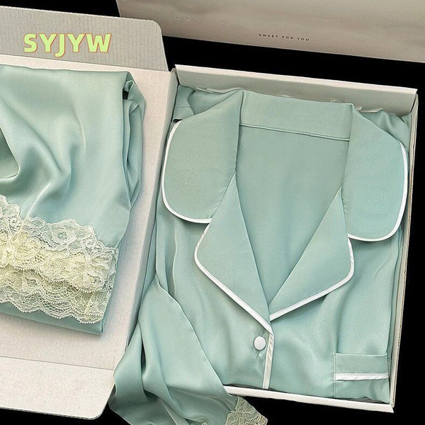 Пижама Женский SYJYW Полиэфир, размер 40 зеленый Длинный Китай Без застежки купить c доставкой ...