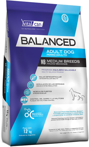 VITALCAN BALANCED DOG ADULT MEDIUM BREED для взрослых собак средних ...