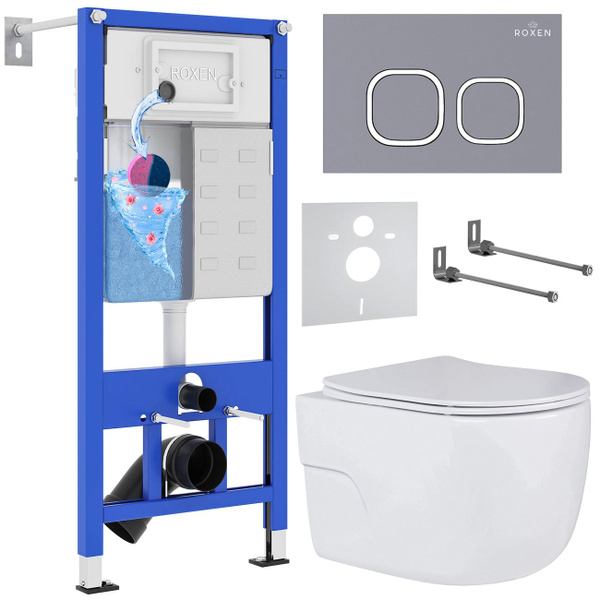 Инсталляция с подвесным унитазом 6 в 1 Roxen StounFix Dual Fresh 966397 ...