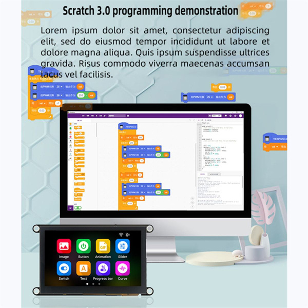 Esp32 S3 ЖК дисплей Ips емкостный сенсорный для Arduino Lvgl 43 дюйма купить на Ozon по низкой