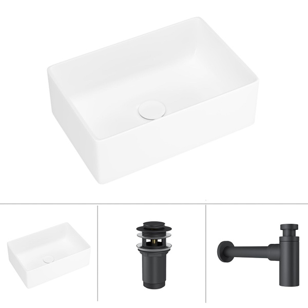 Накладная раковина для ванной Helmken 43336000 комплект 3 в 1: раковина на столешницу ...