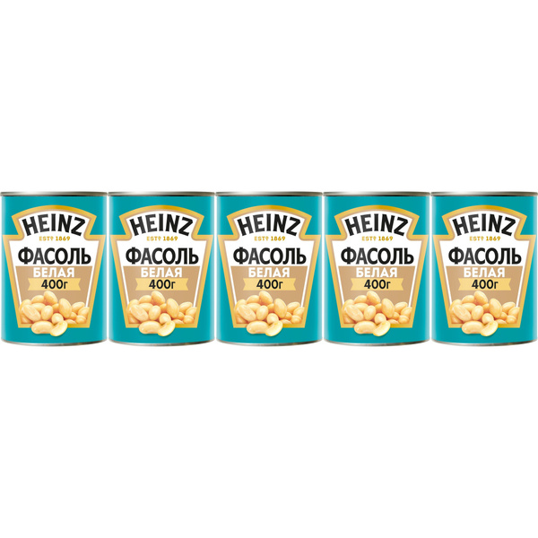 Фасоль Heinz белая стерилизованная 400 г, набор: 5 штук купить на OZON ...