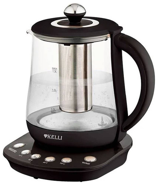 Купить электрический чайник KELLI KL-1377 черный по низкой цене: отзывы, фото, характеристики в ...