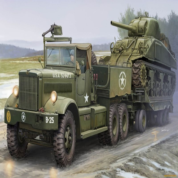 Сборная модель U.S. M19 Tank Transporter with Soft Top Cab купить на ...