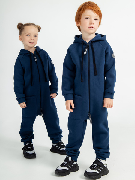 Комбинезон детский утепленный BUNGLY с накладным карманом для мальчиков и для девочек, Девочки ...