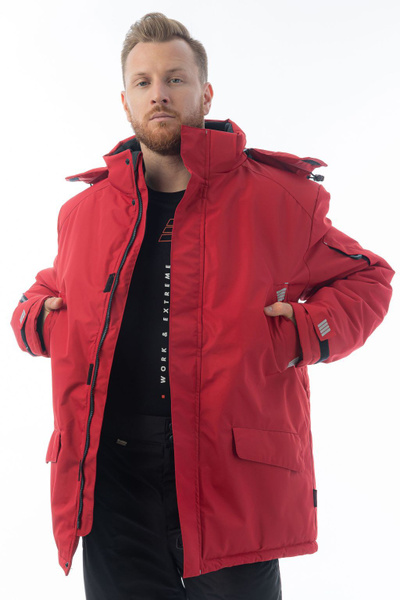 Куртка рабочая Мужской BRODEKS, размер 52, 50 красный, рост 170-176 Мембранные материалы ...