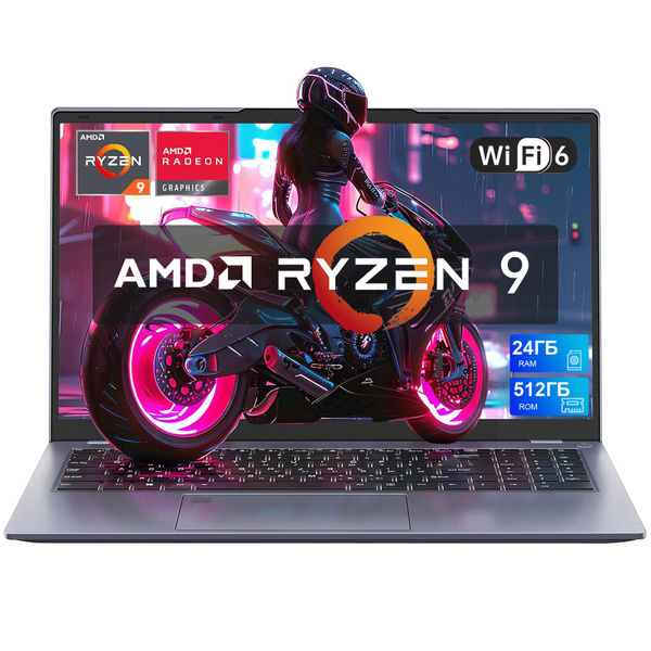 Игровой ноутбук VANWIN, 15.6, X6, AMD Ryzen 9 6900HX, 24 ГБ, AMD Radeon 680M, серый металлик ...