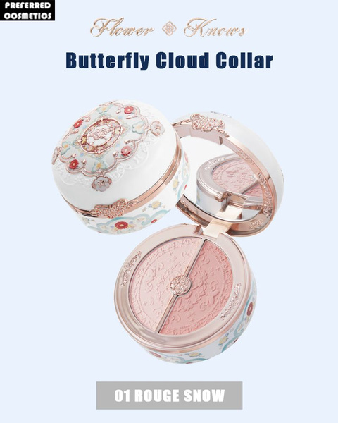 Flower Knows Butterfly Cloud Collar Румяна, 6 г - 01 Rouge Snow ...