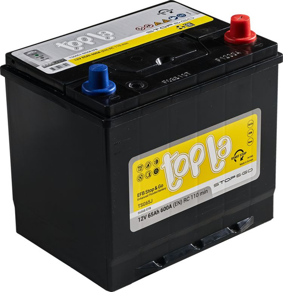 Характеристики Аккумуляторная батарея TOPLA EFB 65Ah 600A start-stop ...