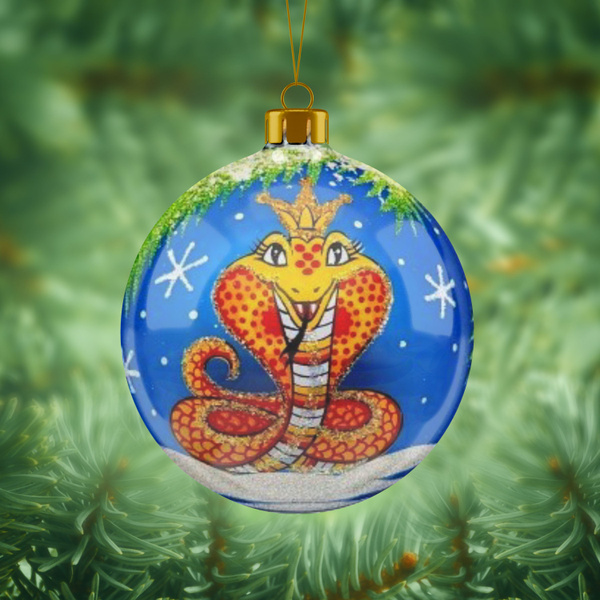 Елочный шар Ёлочка "Символ года 2025", диаметр 7.5 см, купить по ...