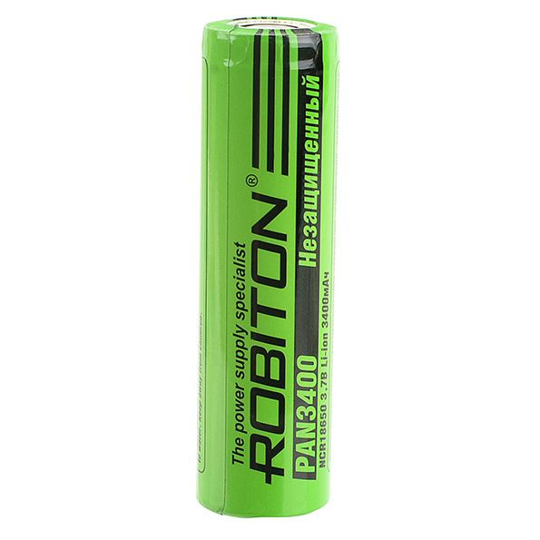 Аккумулятор 18650 3.7 3400 Li-Ion NCR PANASONIC ROBITON PAN3400 без ...