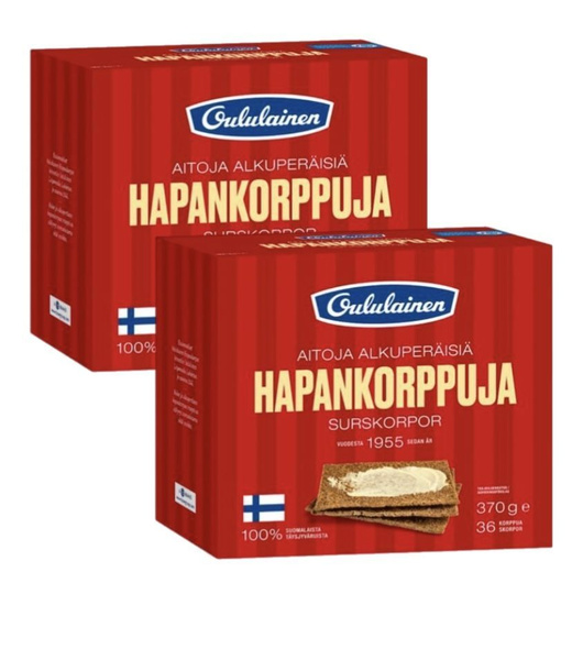 Oululainen Hapankorppuja ржаные хлебцы 2x370 г, (из Финляндии) купить ...