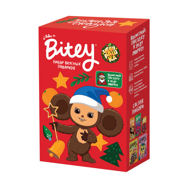 Набор новогодний Bitey Чебурашка 2025 сладкий красный, без сахара 150 гр купить на OZON по ...