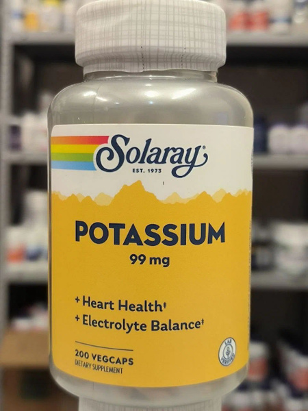 Solaray, Potassium, Калий 99 мг, 200 растительных капсул купить на OZON ...