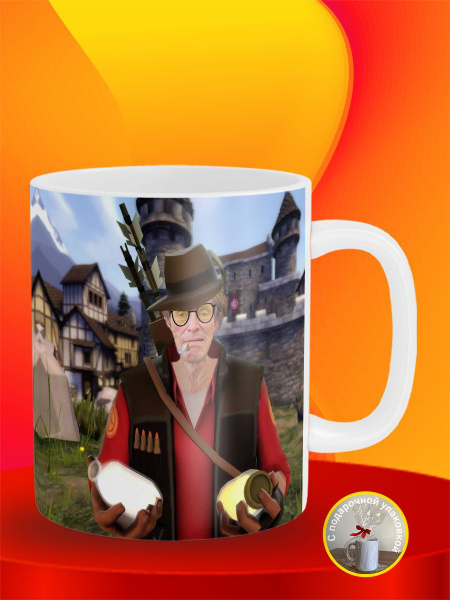 Кружка Geek Merch "Уильям Дефо Team Fortress Мем", 330 мл купить c ...