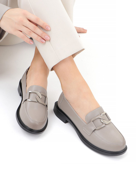 Лоферы Женский Covani серый, бежевый, размер 37 Стандартный низкий (до 4 см) На любой сезон 7 ...